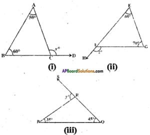 AP Board 9th Class Maths Solutions Chapter 4 Lines and Angles Ex 4.4 ...